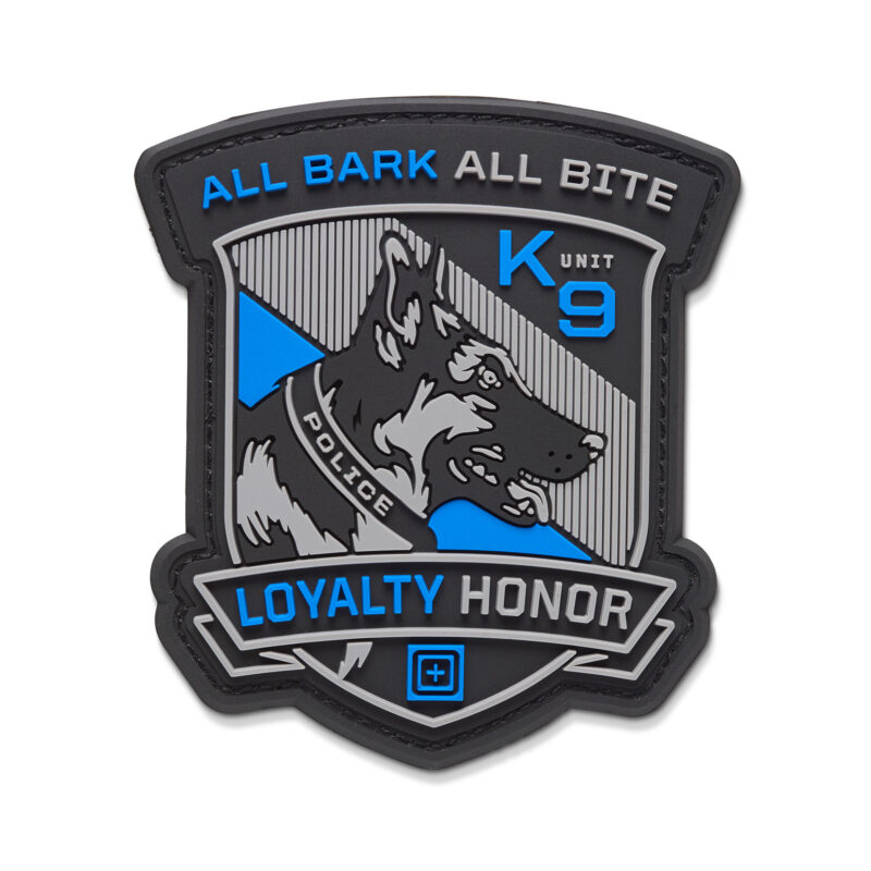 5.11 Tactical All Bark - All Bite K9 Rubber Patch Thin Blue Line - US ...